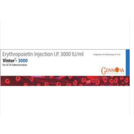 Vintor 3000 IU Injection | Epoetin Alfa | Procrit