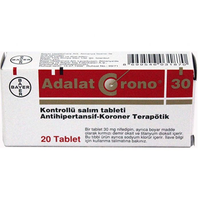 Buy Adalat Chrono 30 Mg | Nifedipine | Adalat Chrono