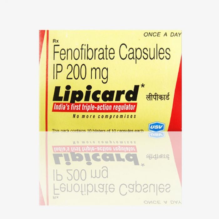 Lipicard 200 Mg Capsule | Fenofibrate | Tricor | Buy Now