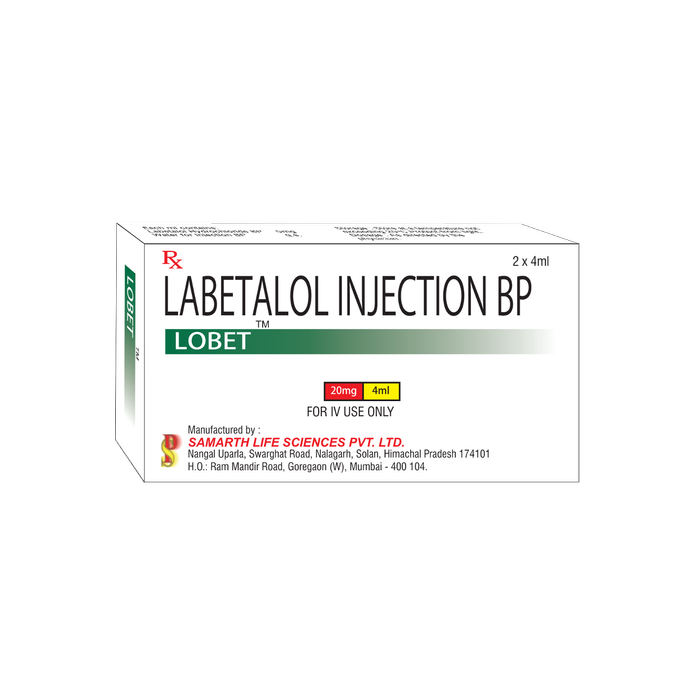 Lobet 20 Mg Injection | Labetalol | Normodyne | Dosage