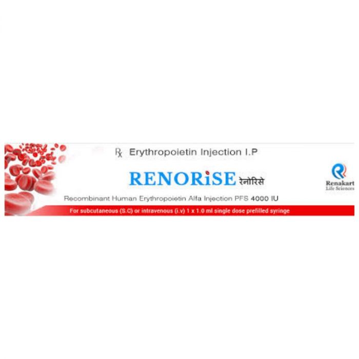 Renorise 4000 IU Injection | Epoetin Alfa | Procrit | It's Dosage
