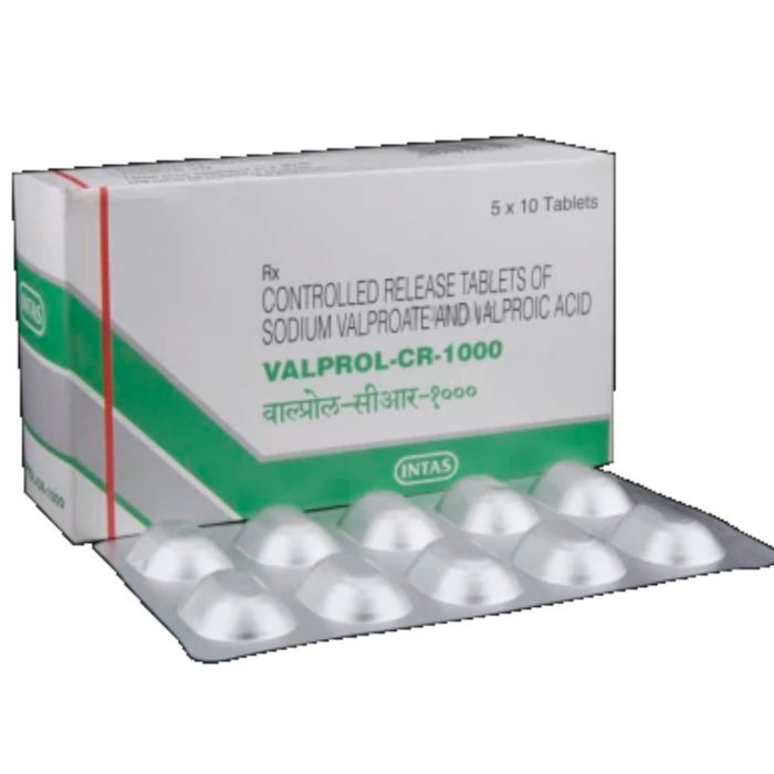 Valprol-CR 1000 Tablet | Sodium Valproate | Divalproex Sodium