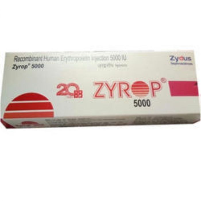 Zyrop 5000 IU Injection | Epoetin Alfa | Procrit | Precautions | Uses