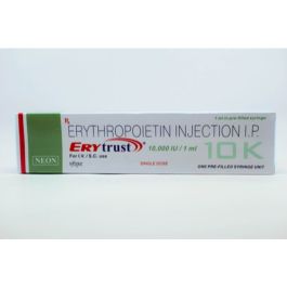 Erytrust 10000 IU 1 ml Injection | Epoetin Alfa | Procrit | It's Uses